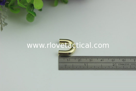Customized 3 size of 10 mm/15 mm/20 mm zinc alloy light gold metal bag arch bridge made in China