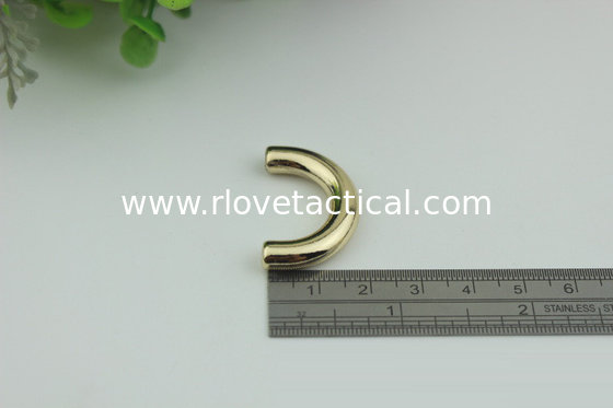 Customized 3 size of 10 mm/15 mm/20 mm zinc alloy light gold metal bag arch bridge made in China
