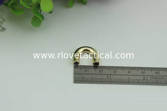 Customized 3 size of 10 mm/15 mm/20 mm zinc alloy light gold metal bag arch bridge made in China