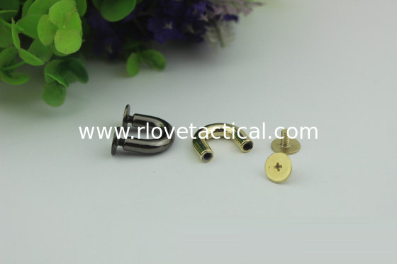 Customized 3 size of 10 mm/15 mm/20 mm zinc alloy light gold metal bag arch bridge made in China