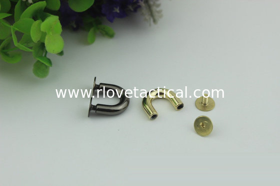 Customized 3 size of 10 mm/15 mm/20 mm zinc alloy light gold metal bag arch bridge made in China