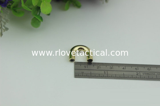 Customized 3 size of 10 mm/15 mm/20 mm zinc alloy light gold metal bag arch bridge made in China