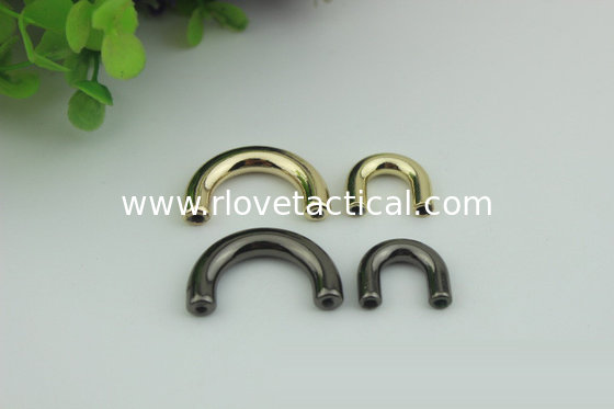 Customized 3 size of 10 mm/15 mm/20 mm zinc alloy light gold metal bag arch bridge made in China