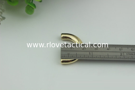Customized 3 size of 10 mm/15 mm/20 mm zinc alloy light gold metal bag arch bridge made in China