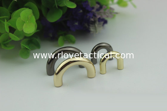 Customized 3 size of 10 mm/15 mm/20 mm zinc alloy light gold metal bag arch bridge made in China