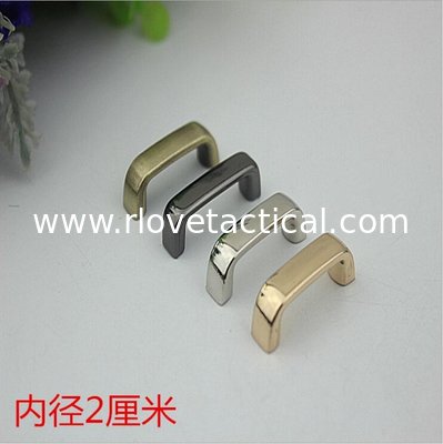 Luxury handbag fitting light gold zinc alloy 20 mm metal arch bridge with high polishing