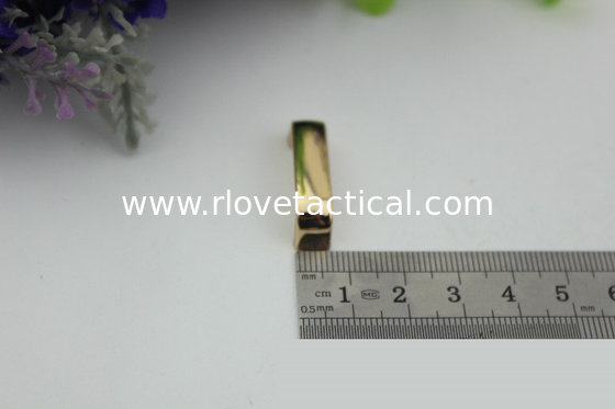 Luxury handbag fitting light gold zinc alloy 20 mm metal arch bridge with high polishing