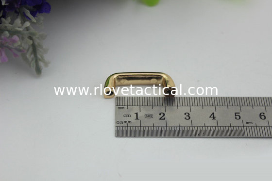 Luxury handbag fitting light gold zinc alloy 20 mm metal arch bridge with high polishing