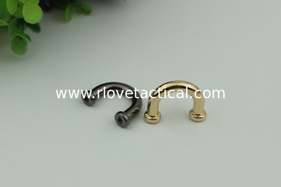 Multi-size 9 mm / 13 mm gunmetal color zinc alloy metal bag fitting arch bridge for leather straps