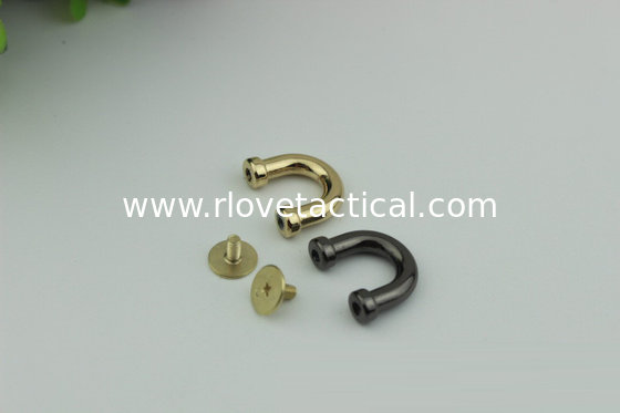 Multi-size 9 mm / 13 mm gunmetal color zinc alloy metal bag fitting arch bridge for leather straps