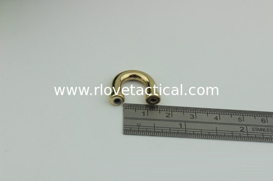 Multi-size 9 mm / 13 mm gunmetal color zinc alloy metal bag fitting arch bridge for leather straps