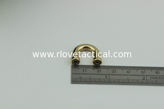 Multi-size 9 mm / 13 mm gunmetal color zinc alloy metal bag fitting arch bridge for leather straps