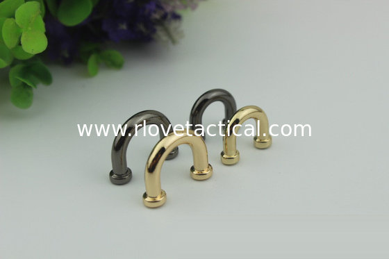 Multi-size 9 mm / 13 mm gunmetal color zinc alloy metal bag fitting arch bridge for leather straps