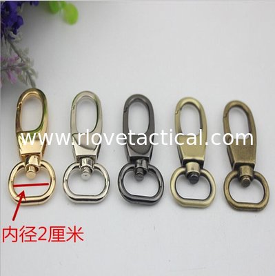 Simple design all kinds of color zinc alloy 20 mm metal swivel snap hooks for handbag leather