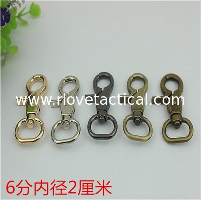 Hot sale factory price bag accessory nickel color 32 & 38 mm metal oval bolt trigger snap hook for handbag