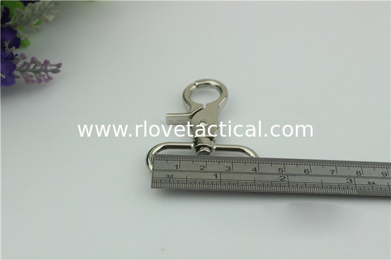 Hot sale factory price bag accessory nickel color 32 & 38 mm metal oval bolt trigger snap hook for handbag