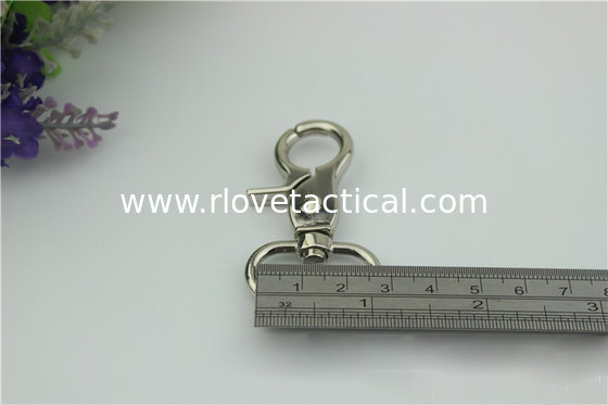 Hot sale factory price bag accessory nickel color 32 & 38 mm metal oval bolt trigger snap hook for handbag