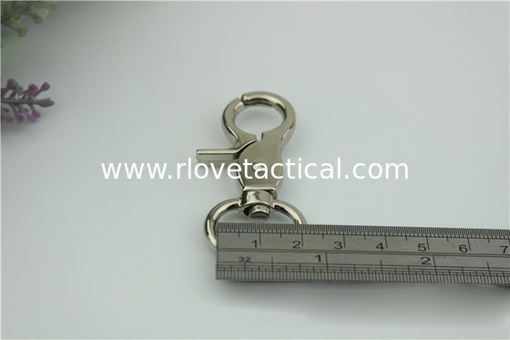 Hot sale factory price bag accessory nickel color 32 & 38 mm metal oval bolt trigger snap hook for handbag