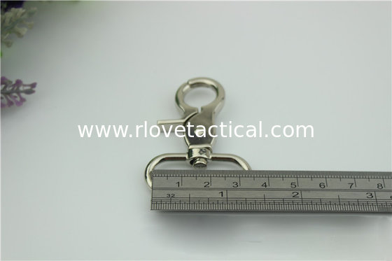 Hot sale factory price bag accessory nickel color 32 & 38 mm metal oval bolt trigger snap hook for handbag