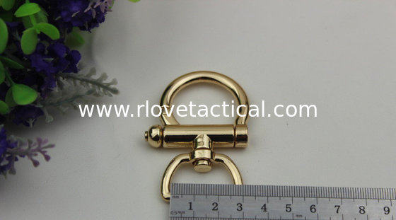 Fashion high quality zinc alloy light gold 25 mm metal spring snap hook for lanyard