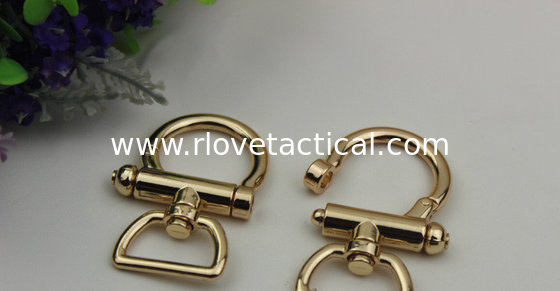 Fashion high quality zinc alloy light gold 25 mm metal spring snap hook for lanyard