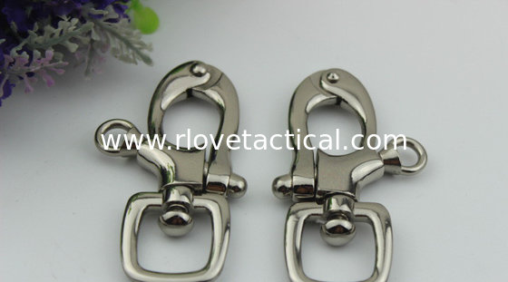Novelty design handbag 20 mm nickel color metal spring trigger snap hooks for leather strap