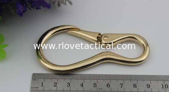 Handbag fitting length 90 mm light gold color zinc plated snap hook with good quality