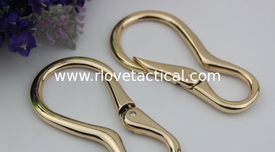 Handbag fitting length 90 mm light gold color zinc plated snap hook with good quality