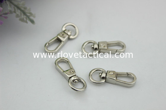 Unique design 3 color zinc alloy small 10 mm round eye bolt snap hooks with high polishing