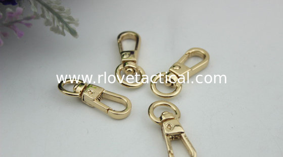 Unique design 3 color zinc alloy small 10 mm round eye bolt snap hooks with high polishing