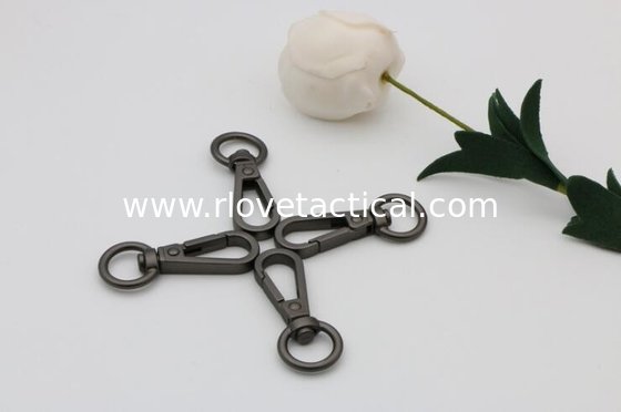 Simple custom bag accessories gunmetal color zinc alloy 11.2 mm swivel snap hooks