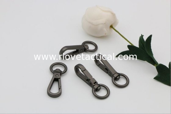 Simple custom bag accessories gunmetal color zinc alloy 11.2 mm swivel snap hooks