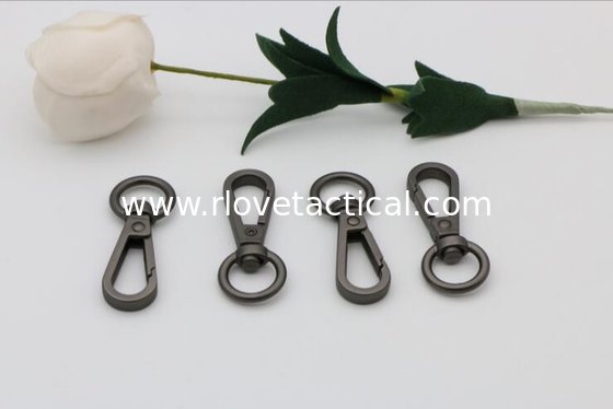 Simple custom bag accessories gunmetal color zinc alloy 11.2 mm swivel snap hooks