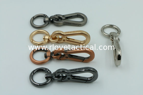 High end customized zinc alloy various color of car accessories spring snap hook metal key chain 18.5 mm