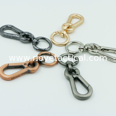 High end customized zinc alloy various color of car accessories spring snap hook metal key chain 18.5 mm