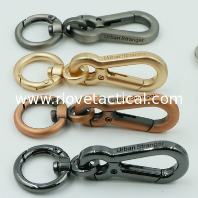 High end customized zinc alloy various color of car accessories spring snap hook metal key chain 18.5 mm