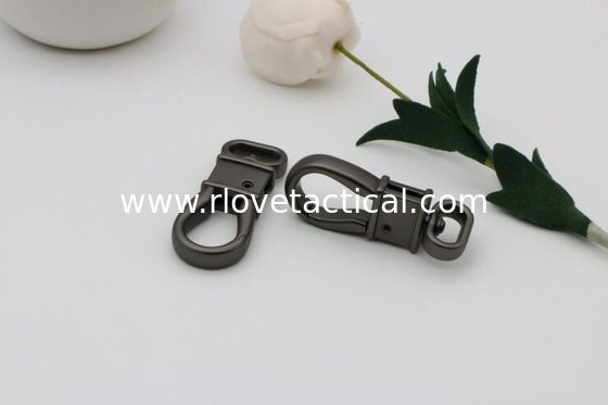 Manufacturing gunmetal color zinc alloy metal 13.7 mm snap hook hk with high plating