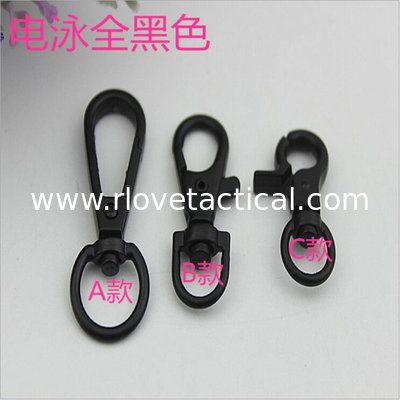 Design 3 style workmanship electrophoresis black zinc alloy metal snap hooks for bags