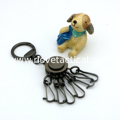 Retro special high-end atmospheric plating ancient silver leather key bag brass iron snap hooks
