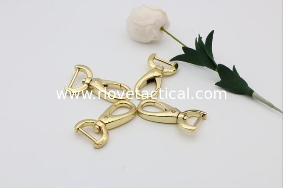 Handbag hardware high polishing metal zinc alloy 3/4 inch gold snap hook d ring