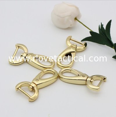 Handbag hardware high polishing metal zinc alloy 3/4 inch gold snap hook d ring