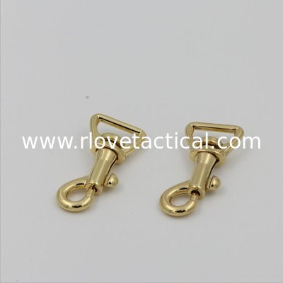 Factory direct high end handbag hardware zinc alloy 15.5 mm gold trigger snap hooks for webbing