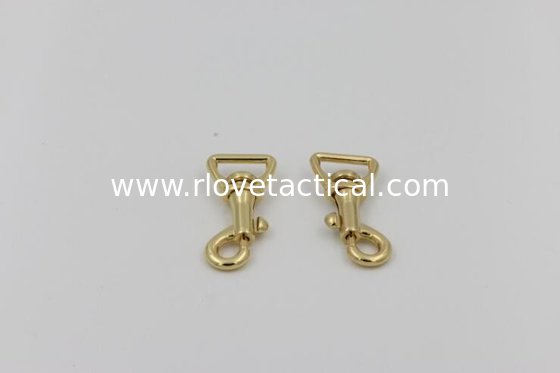 Factory direct high end handbag hardware zinc alloy 15.5 mm gold trigger snap hooks for webbing