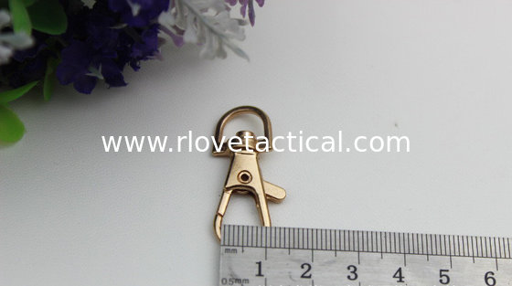 Small zinc alloy metal 10 mm round swivel eye bolt lobster claw snap hook for lanyard