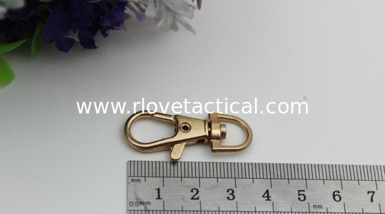 Small zinc alloy metal 10 mm round swivel eye bolt lobster claw snap hook for lanyard