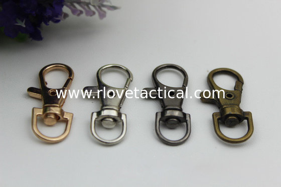 Small zinc alloy metal 10 mm round swivel eye bolt lobster claw snap hook for lanyard