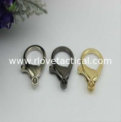 Fashion zinc alloy bag metal mini lobster claw clip snap hook match with metal chain