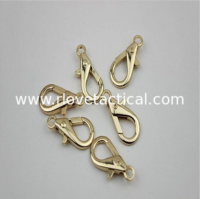 Small metal chain match bag accessories zinc alloy gold snap clip hook 5 mm with high plating