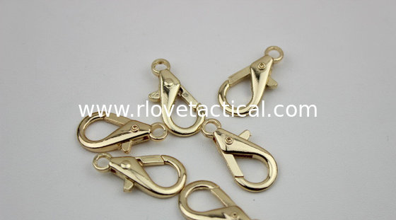 Small metal chain match bag accessories zinc alloy gold snap clip hook 5 mm with high plating