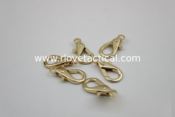 Small metal chain match bag accessories zinc alloy gold snap clip hook 5 mm with high plating